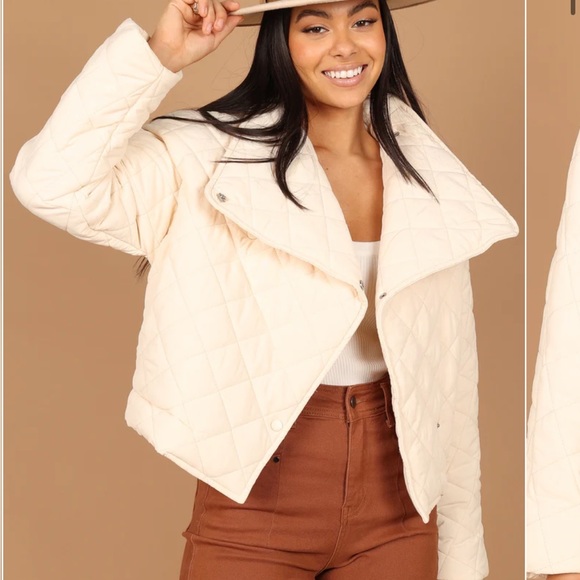 Petal & Pup | Jackets & Coats | Susannah Quilted Jacket Cream | Poshmark